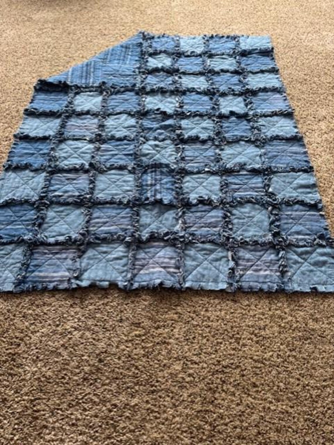 Blue Jean Rag Quilt - Etsy Canada