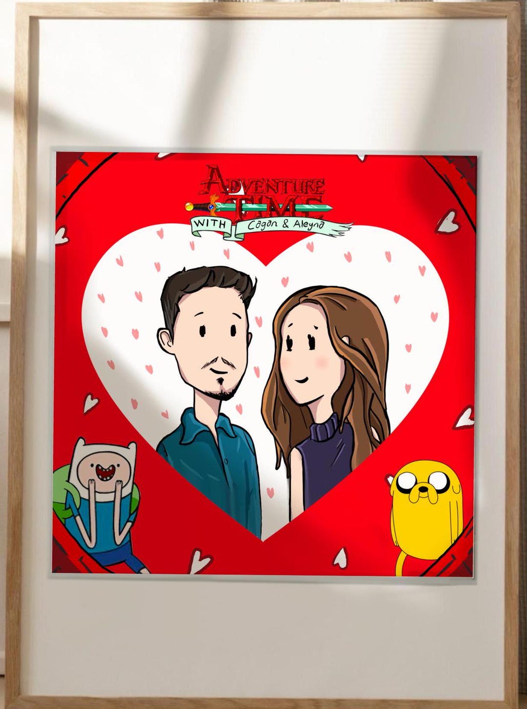 Custom Adventure Time Portrait, Personalized Couple Gift, Cartoon ...
