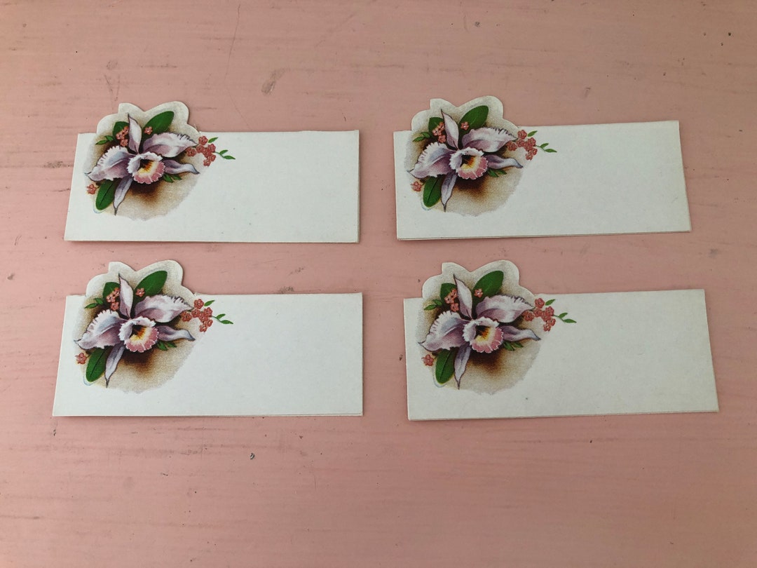 Vintage 1940s Table Place Cards Folders FLOWERS NIP NOS Name Tags - Etsy