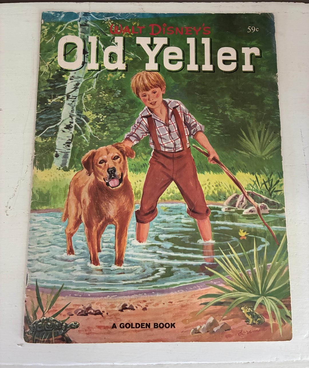 1958 Old Yeller Golden Book Big Vintage Kid's - Etsy
