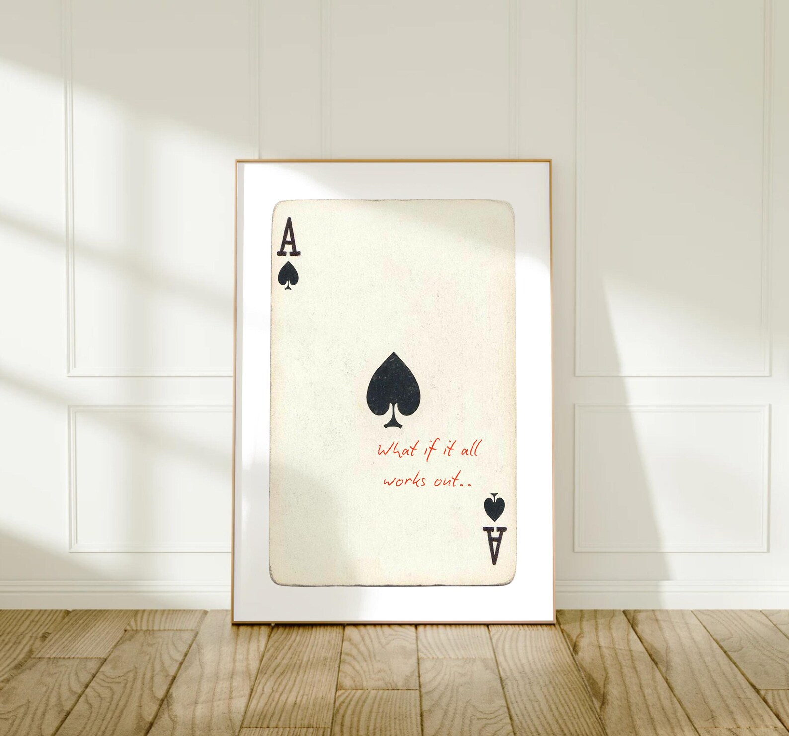 Custom Vintage Ace of Spades or Hearts Print | Trendy Playing Card Wall ...