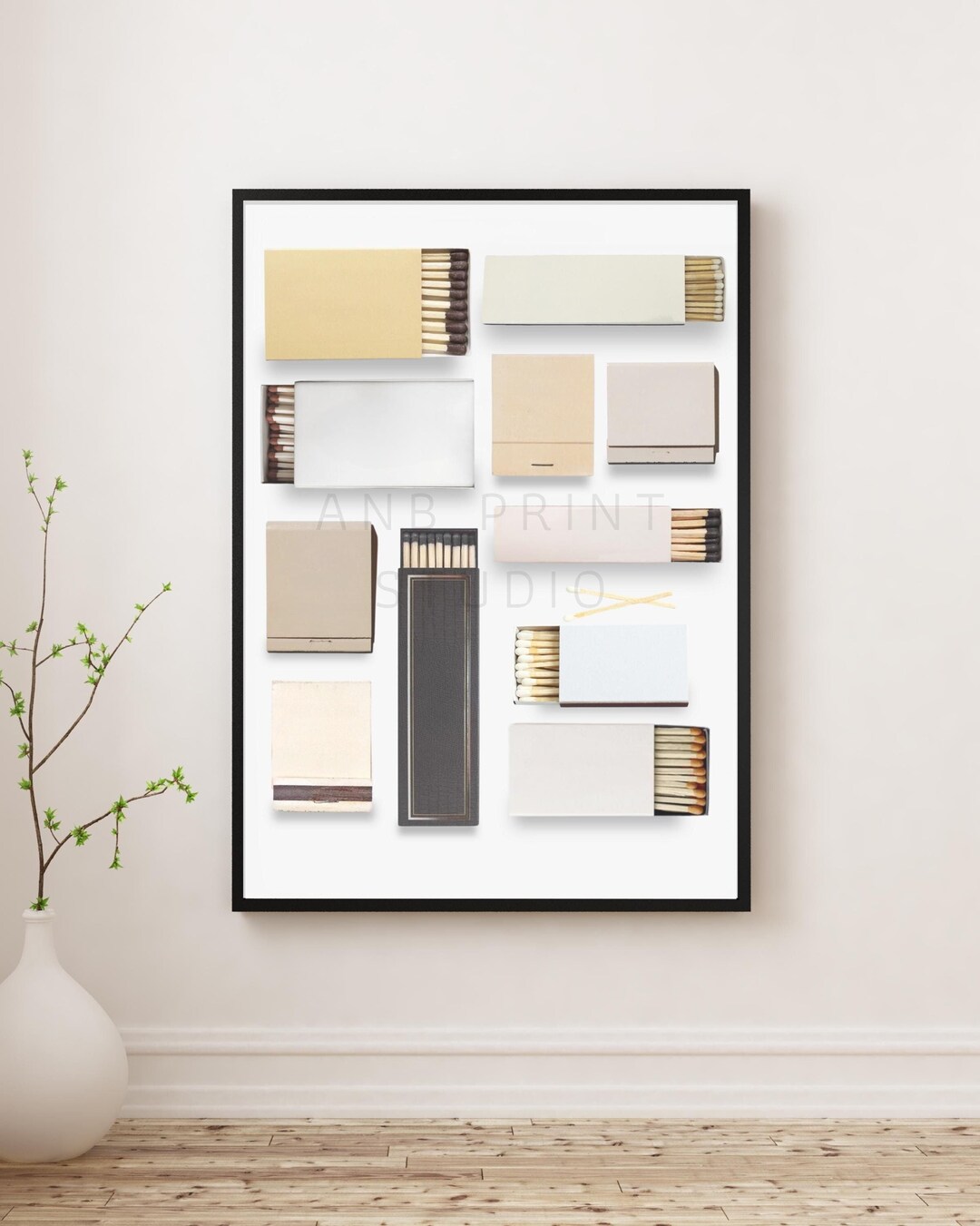 Matchbook Art Blank Template NEUTRAL Custom Matchbox Art | Vintage ...