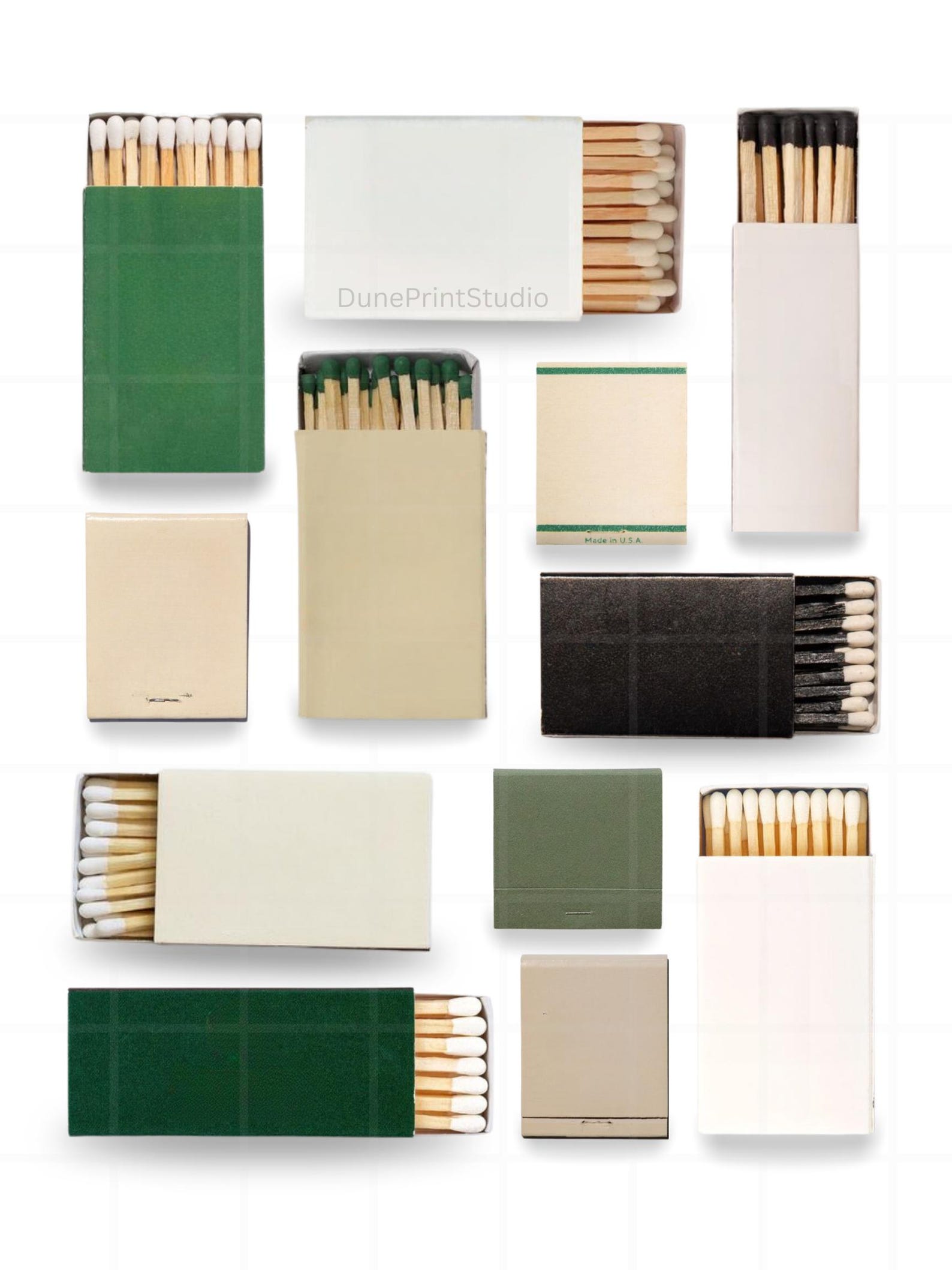 Green Matchbox Template – Editable Party Favor Design (digital Download ...