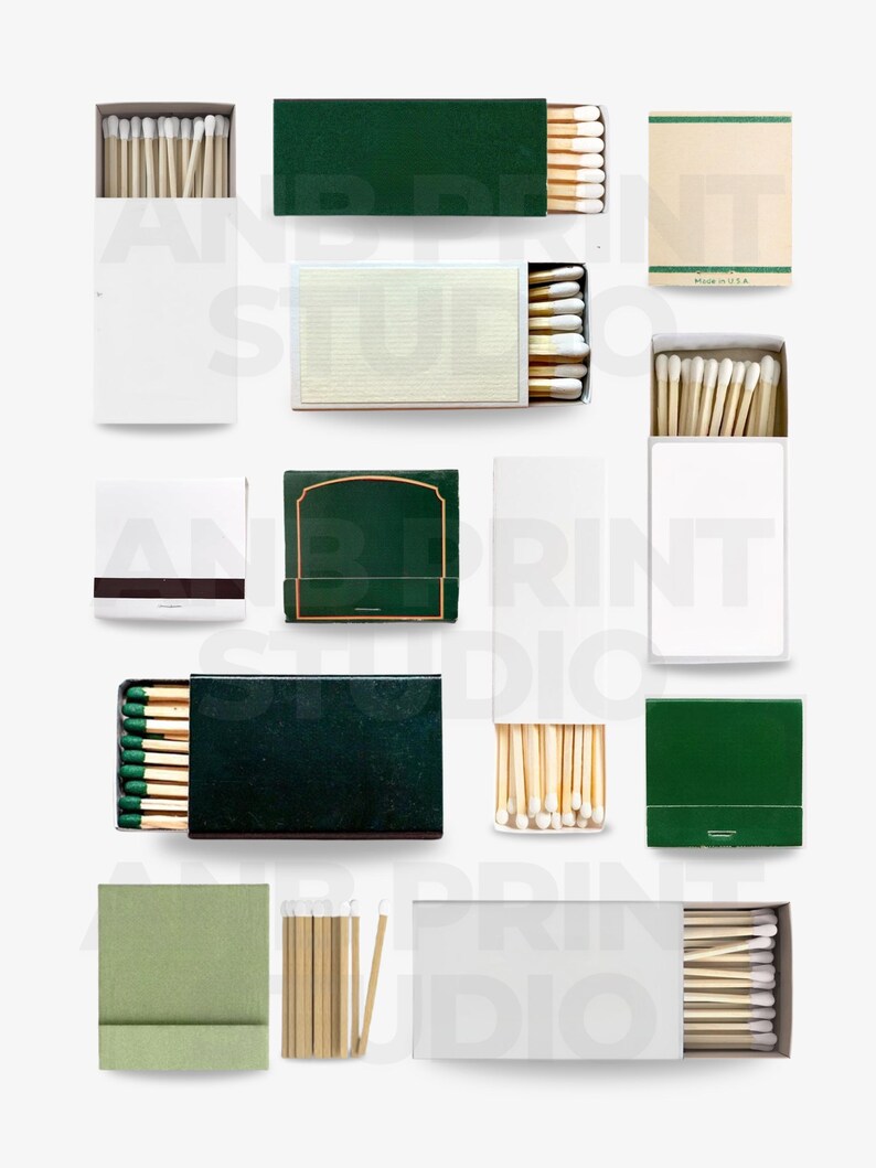 Matchbox Blank Poster Template GREEN Custom Matchbox Art | Vintage ...