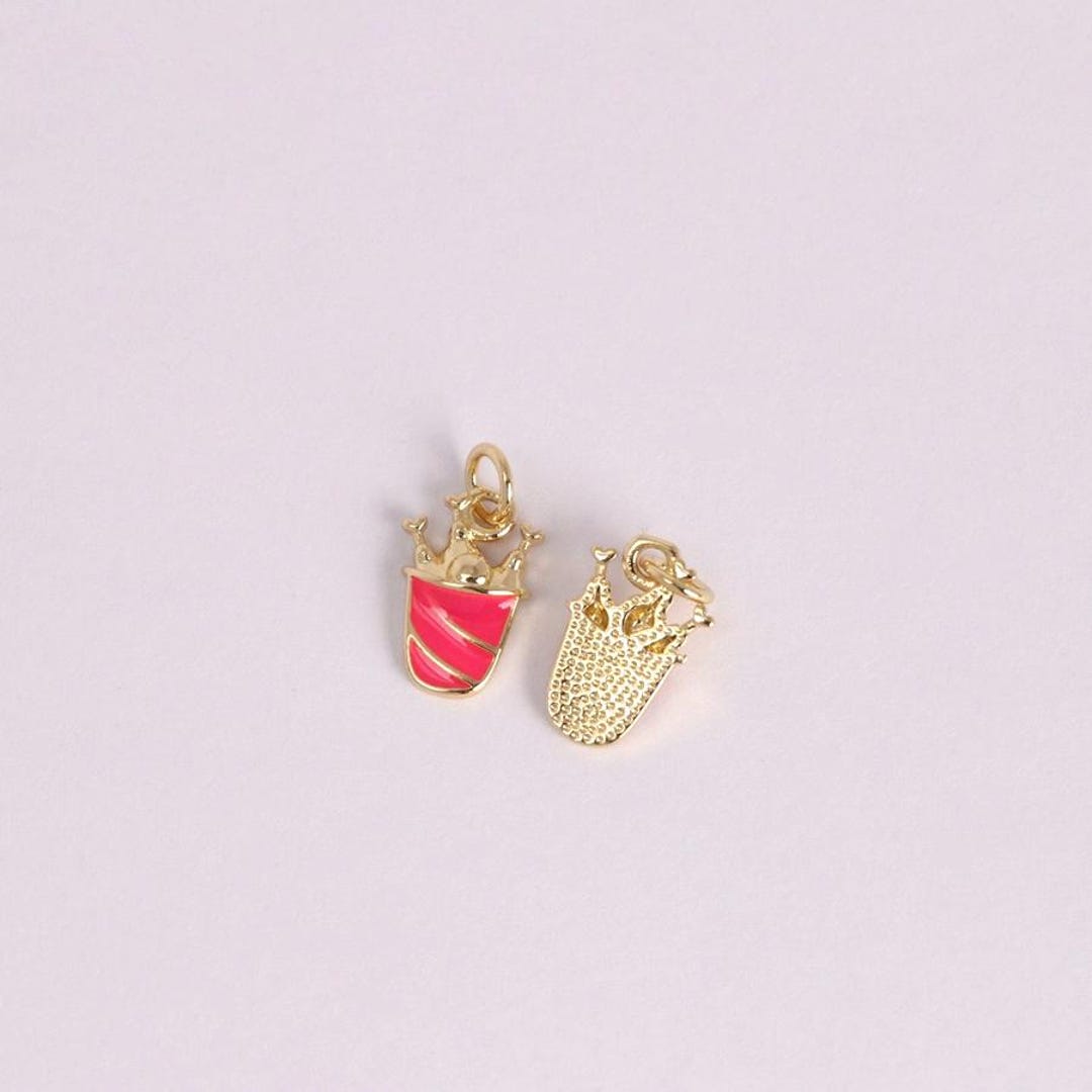 2pcs Fried Chicken Bucket Charms,enamel Charm,18k Gold Plated,bracelets ...