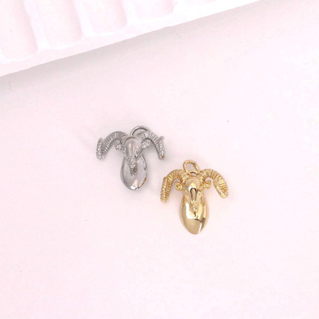 2pcs Gold Sheep Head Pendant,sheep Head Jewelry,gold or Silver Sheep ...