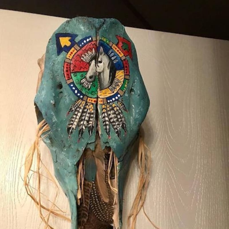 Painted Cow Skull - Etsy