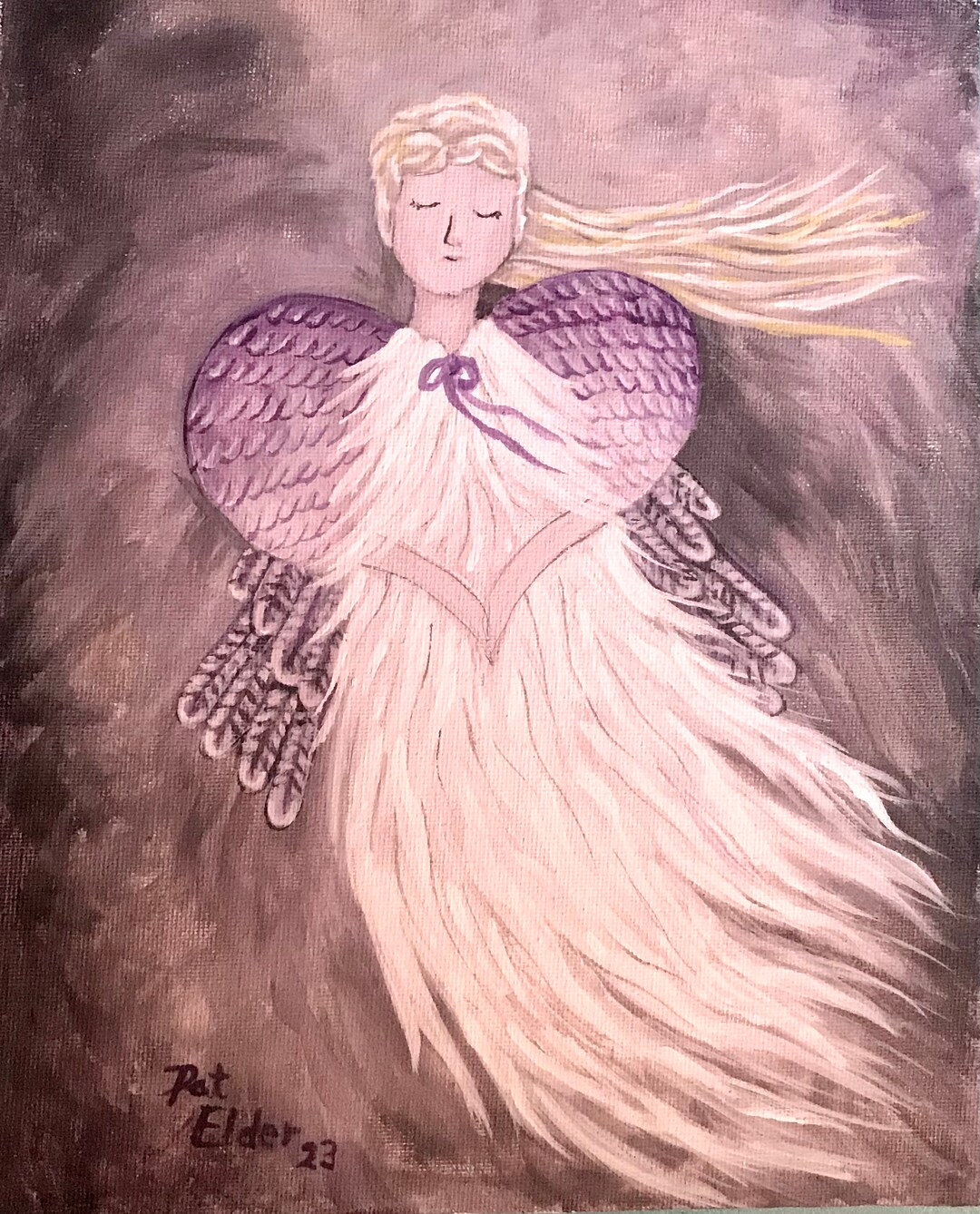 Original Angel Artwork, Angel Painting , Angel Decor, Religious Artwork ...