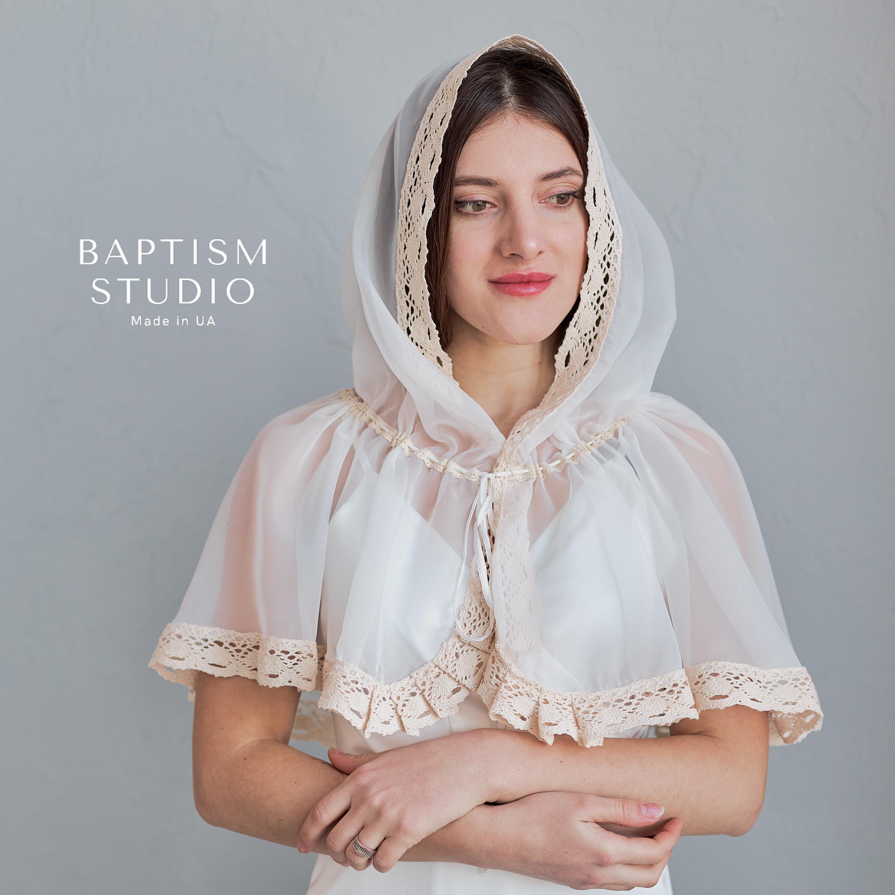 Church Head Covering, Beige Lace Church Veil for Mass, Christian Veil ...