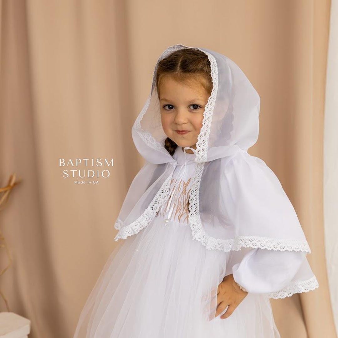 Girls' First Communion Veil: White Lace Head Covering - Etsy