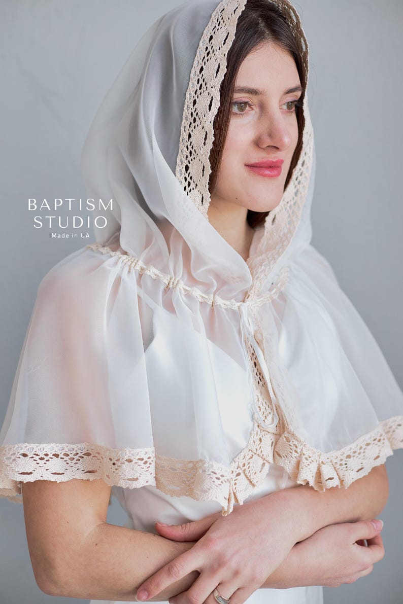 Church Head Covering, Beige Lace Church Veil for Mass, Christian Veil ...