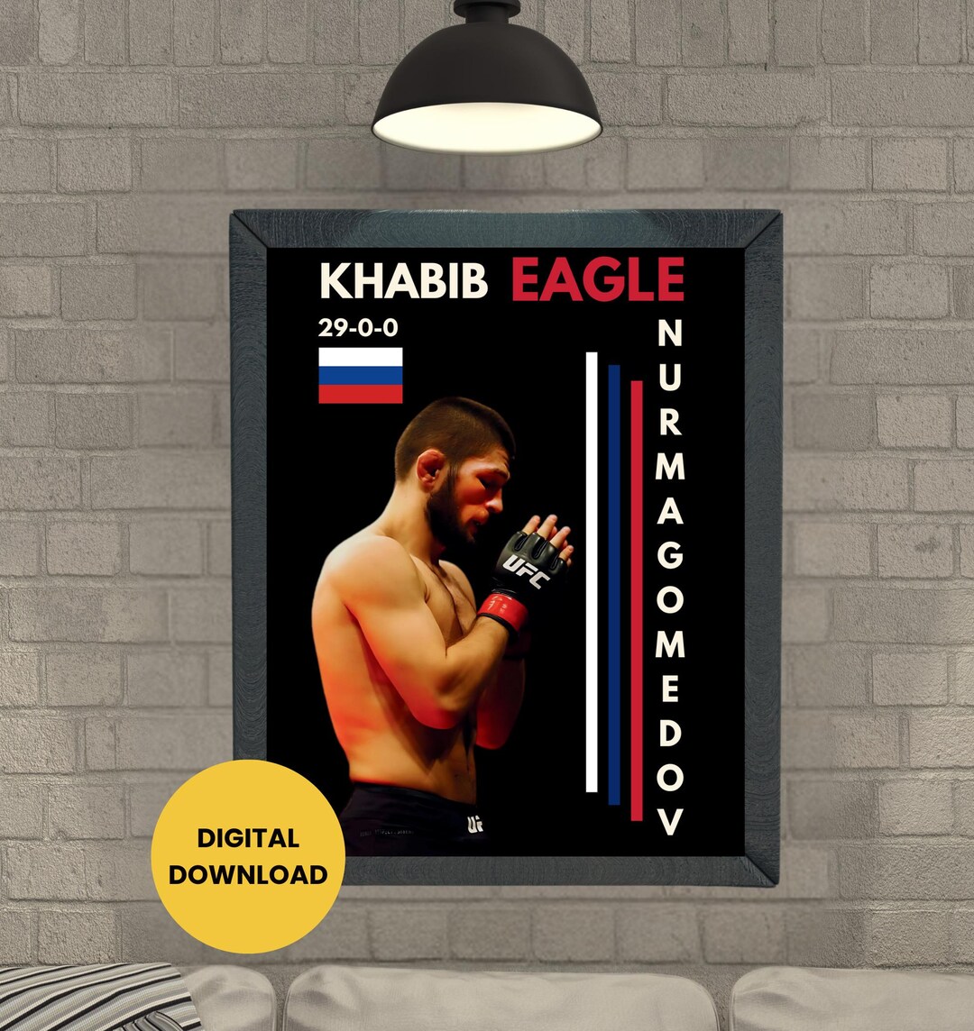 Khabib Nurmagomedov | MMA Digital Wall Art | UFC Fighter Poster ...