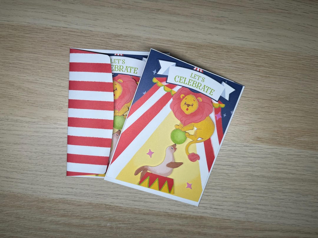 Handmade Cards, Circus Cards, Congratulations - Etsy