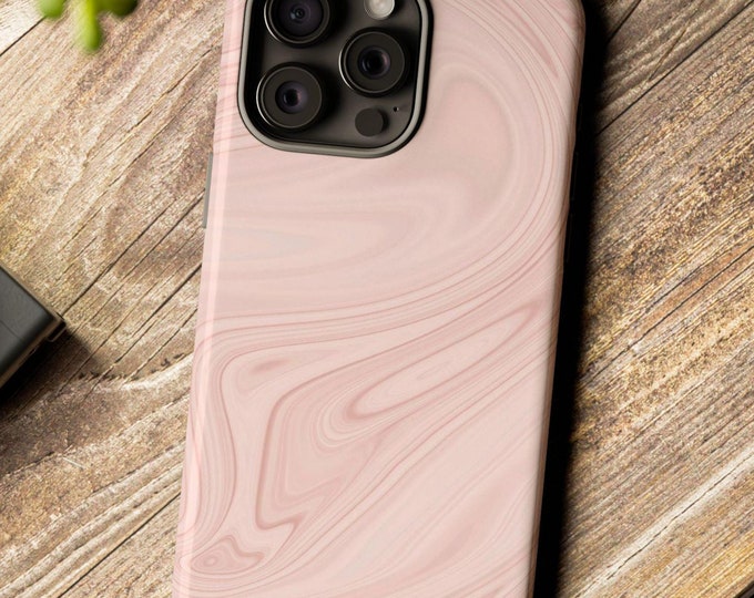 Rose Pink Marble Granite iPhone Case, Tough Phone Protective Covers ...