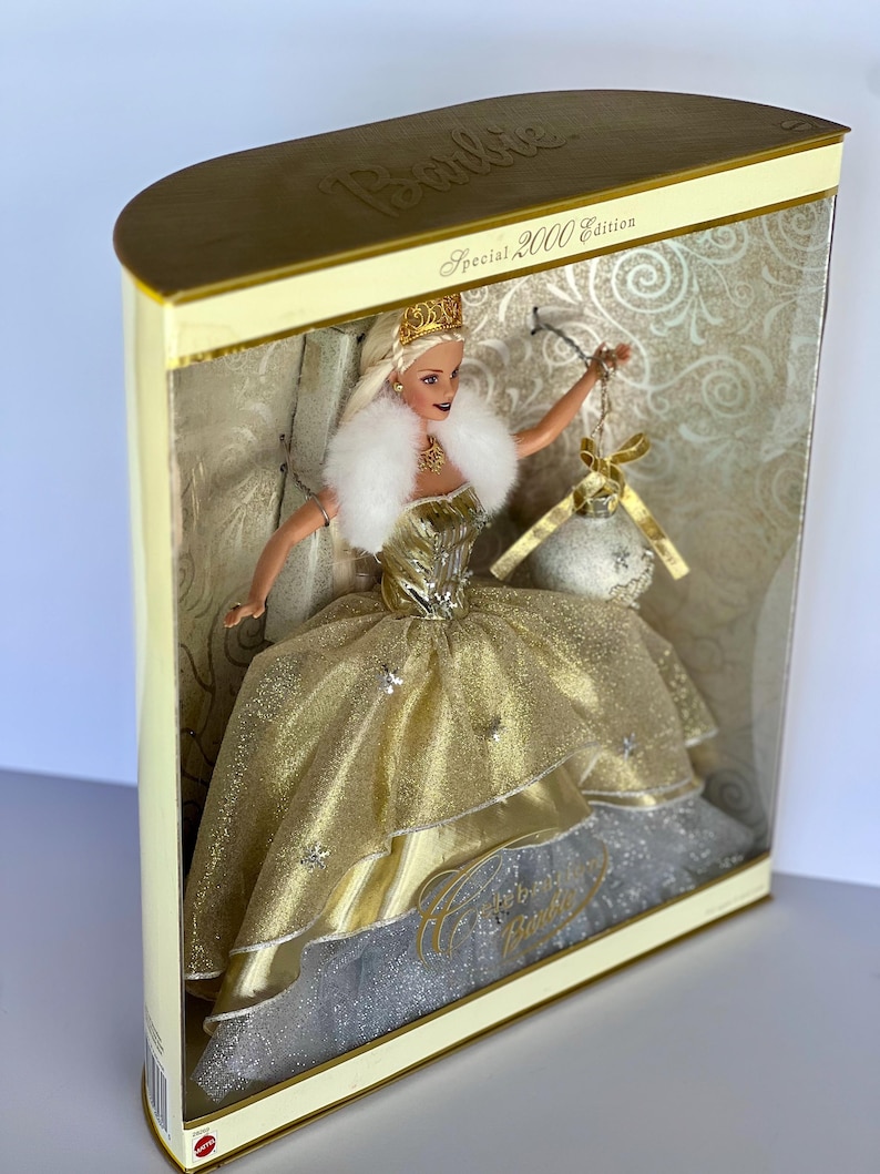 Special 2000 Edition “celebration” Barbie Doll / Mattel #28269 / Gold ...