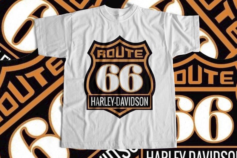 Route 66 Harley-davidson Biker Emblem | Classic Road Trip Badge - Etsy