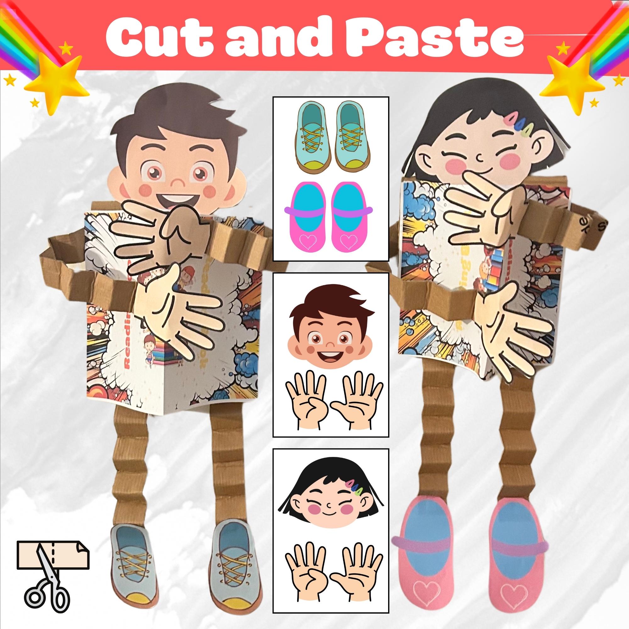 Cut and Paste Activities, Assembling Child Figures, Paper Crafts for ...
