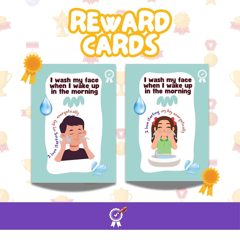 Reward Cards, Printable Reward Cards for Kids, Responsibility Task ...