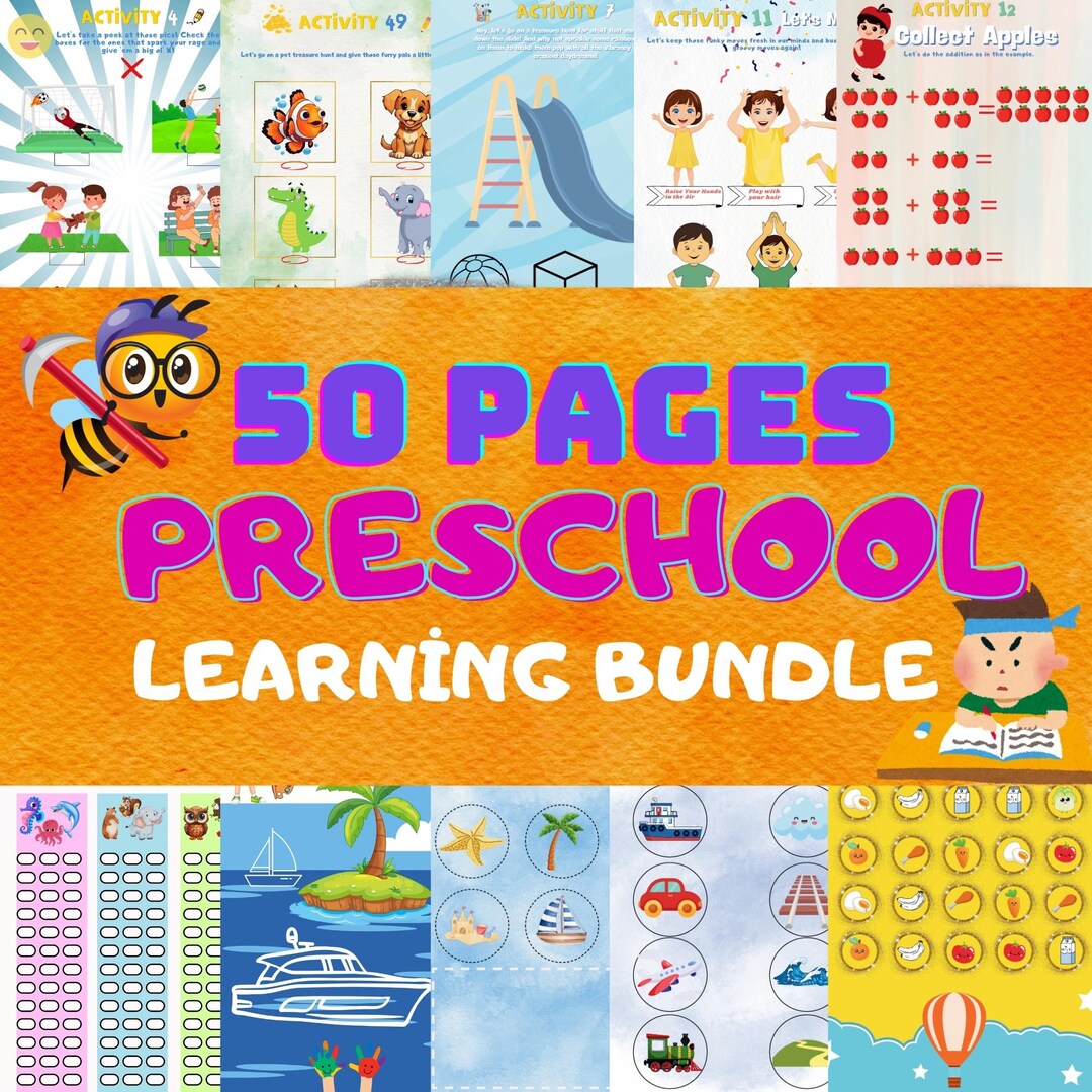 Printable Activity Pages for Preschool Kids - Activity Worksheet - 50 ...