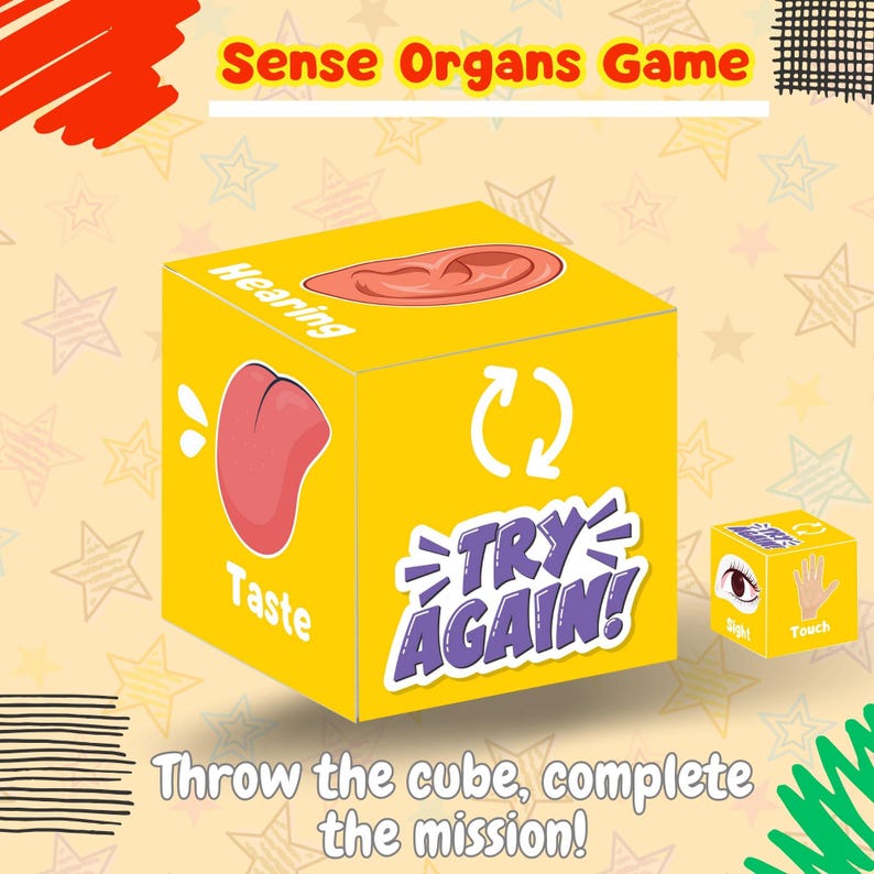 Sensory Organs Game,five Senses Activity, Preschool,kindergarten,busy Bags, Montessori Materials ...