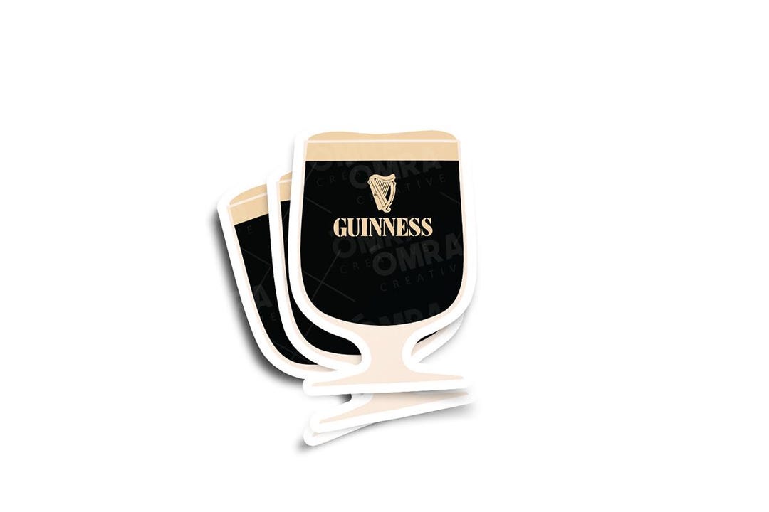 Guinness Stem Glass Glossy Stickers 4-pack - Etsy