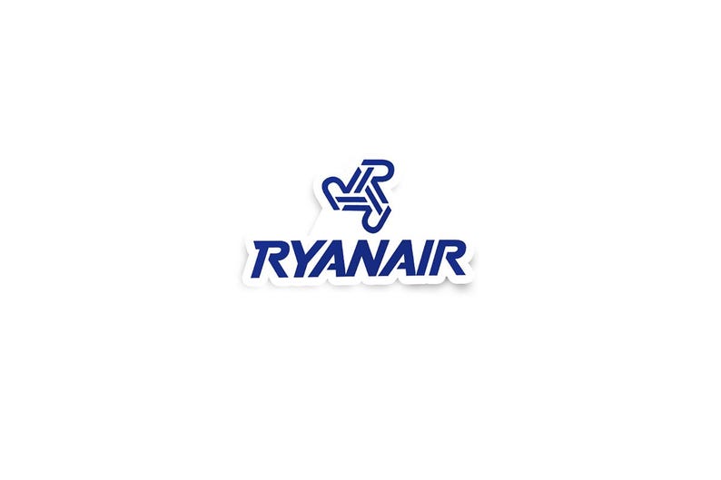 Ryanair Old School Retro Logo Glossy Stickers 4-pack - Etsy