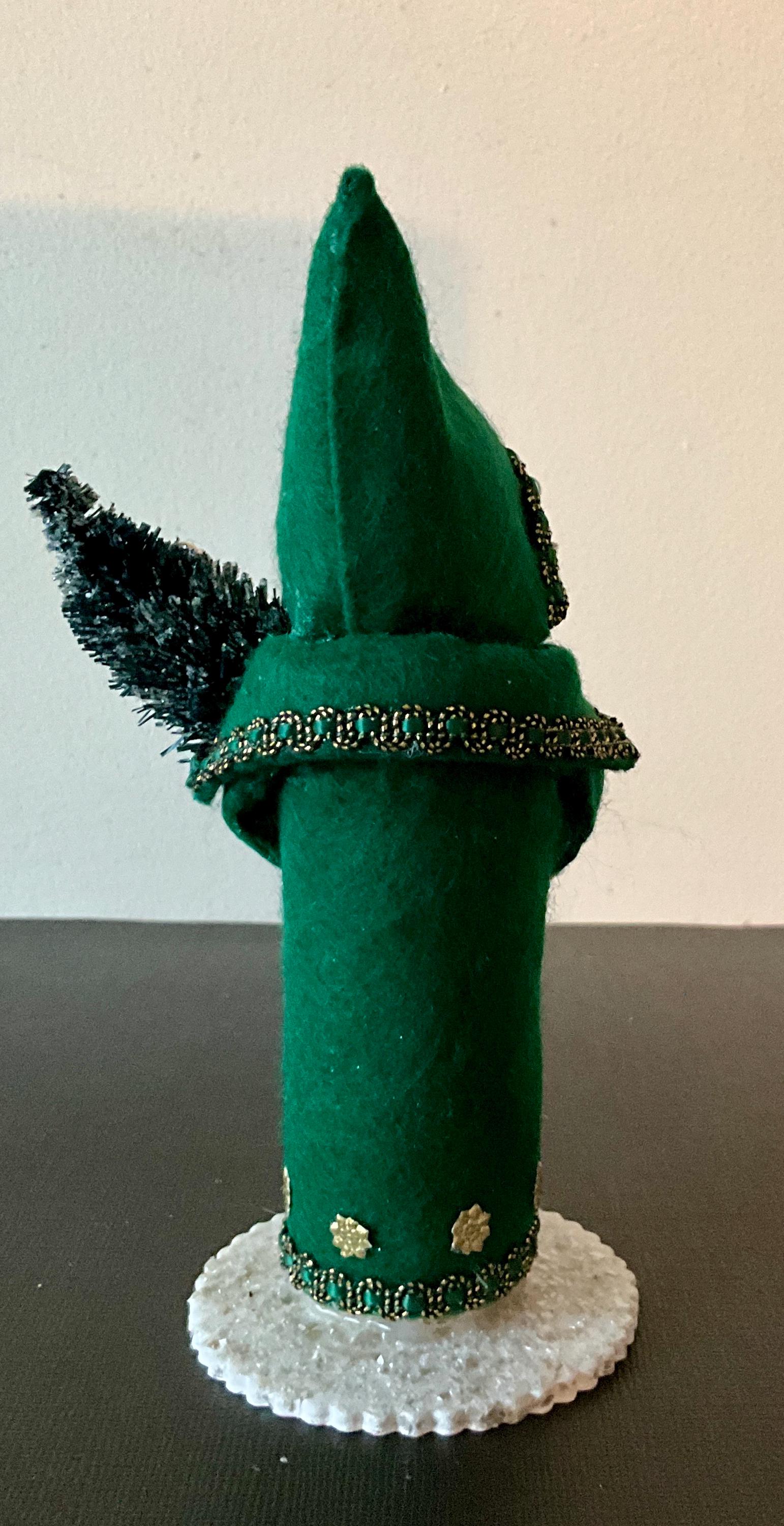 Vintage Look Santa Candy Container Ornament: Cotton Batting, Mica ...