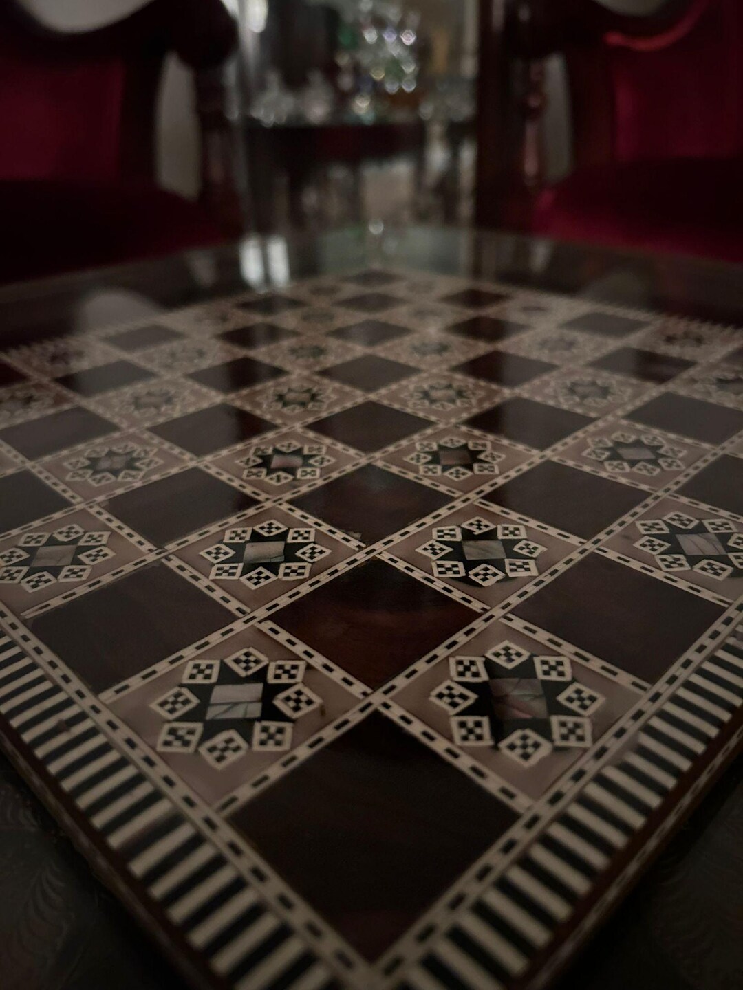 Handmade Egyptian Chessboard – Luxury Brown Wooden Chess Board With ...