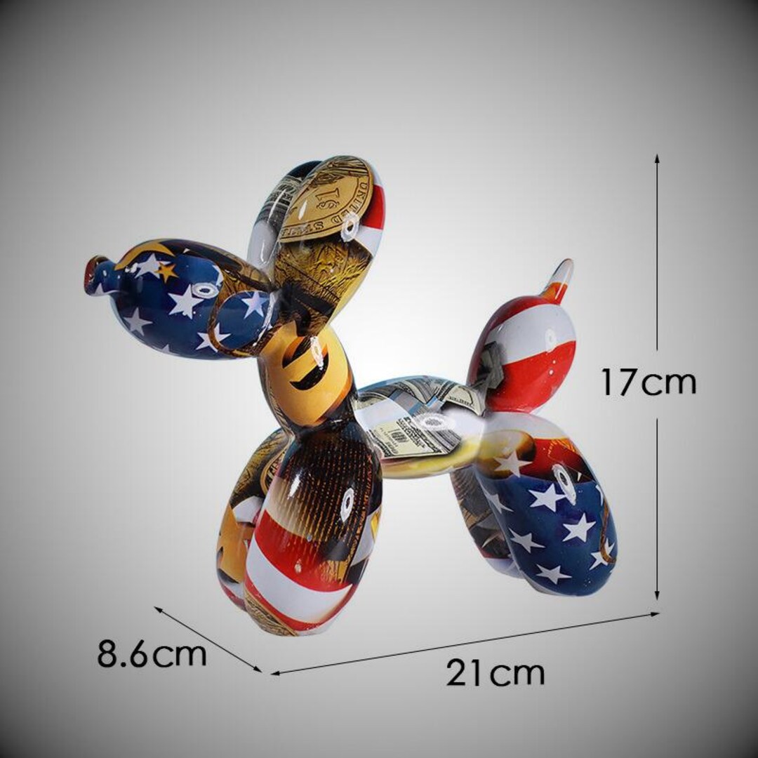 Rainbow Balloon Dog Statue Figurine Modern Home Decor Sculpture Balloon ...