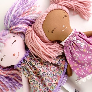 Rag Doll PDF Sewing Pattern With Yarn Hair and Changeable Clothes ...