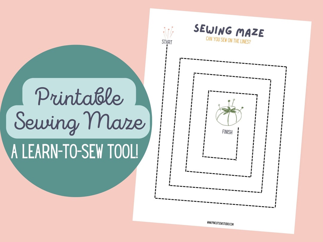 Sewing Maze Printable: Learn to Sew Straight Lines (PDF Download) - Etsy