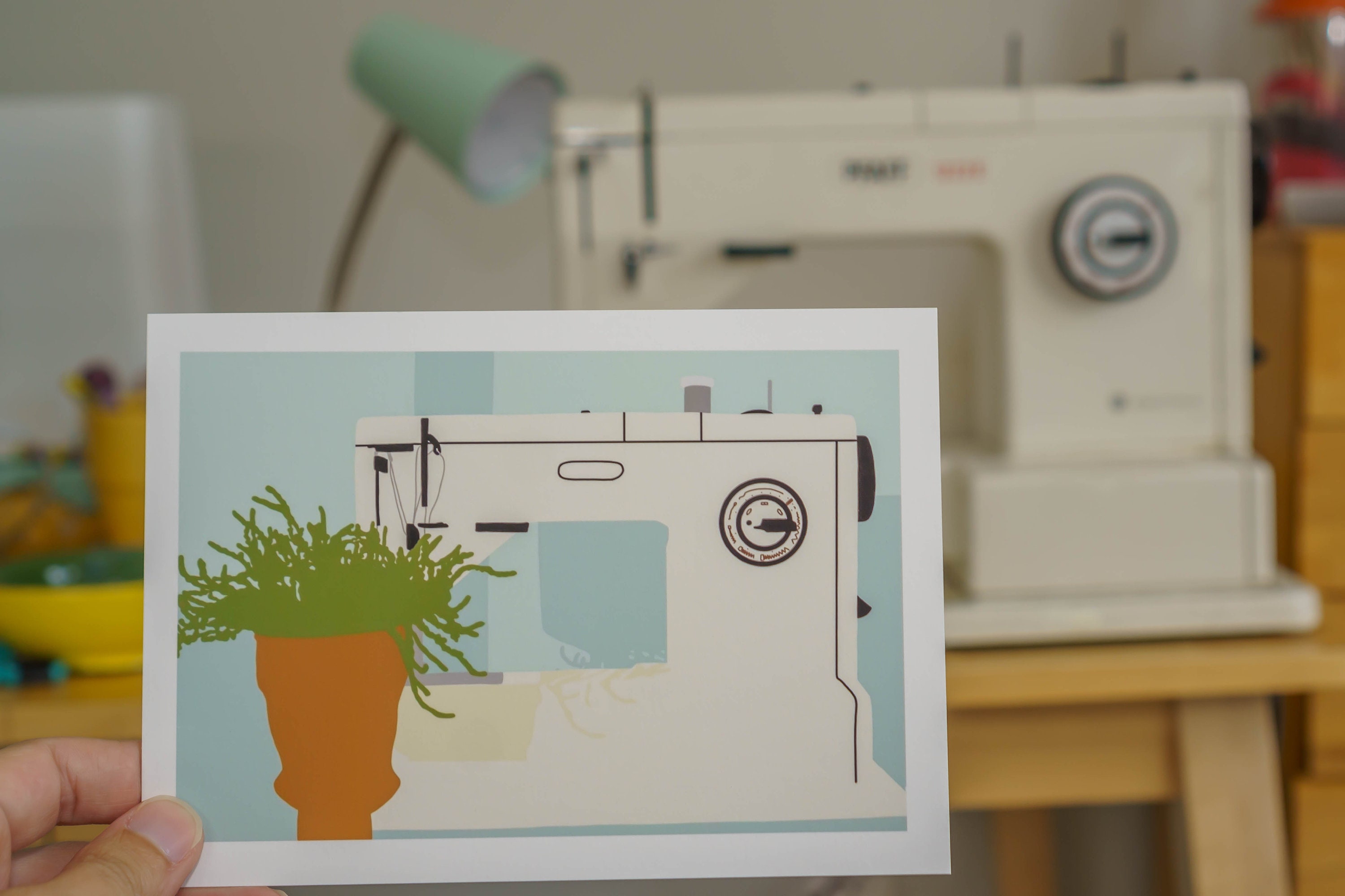 Vintage 60s Sewing Machine Wall Art || PDF printable — Pin Cut Sew Studio