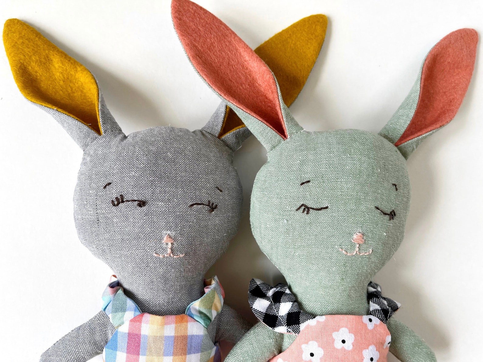 Bunny Doll PDF Sewing Pattern Animal Rag Doll With Changeable - Etsy
