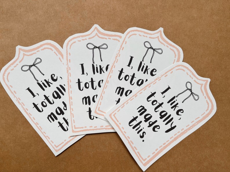 Printable "i Made This" Gift Tags, Instant PDF Download to Print and ...