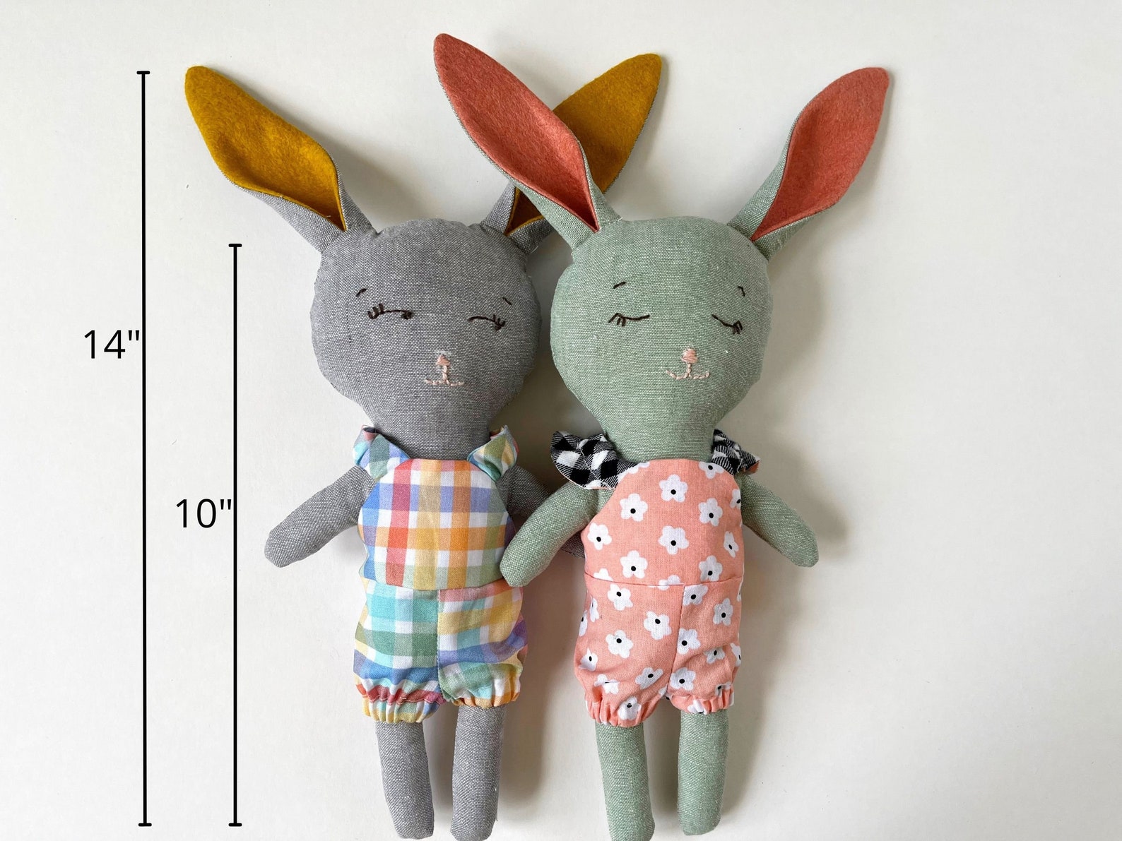 Bunny Doll PDF Sewing Pattern Animal Rag Doll With Changeable - Etsy