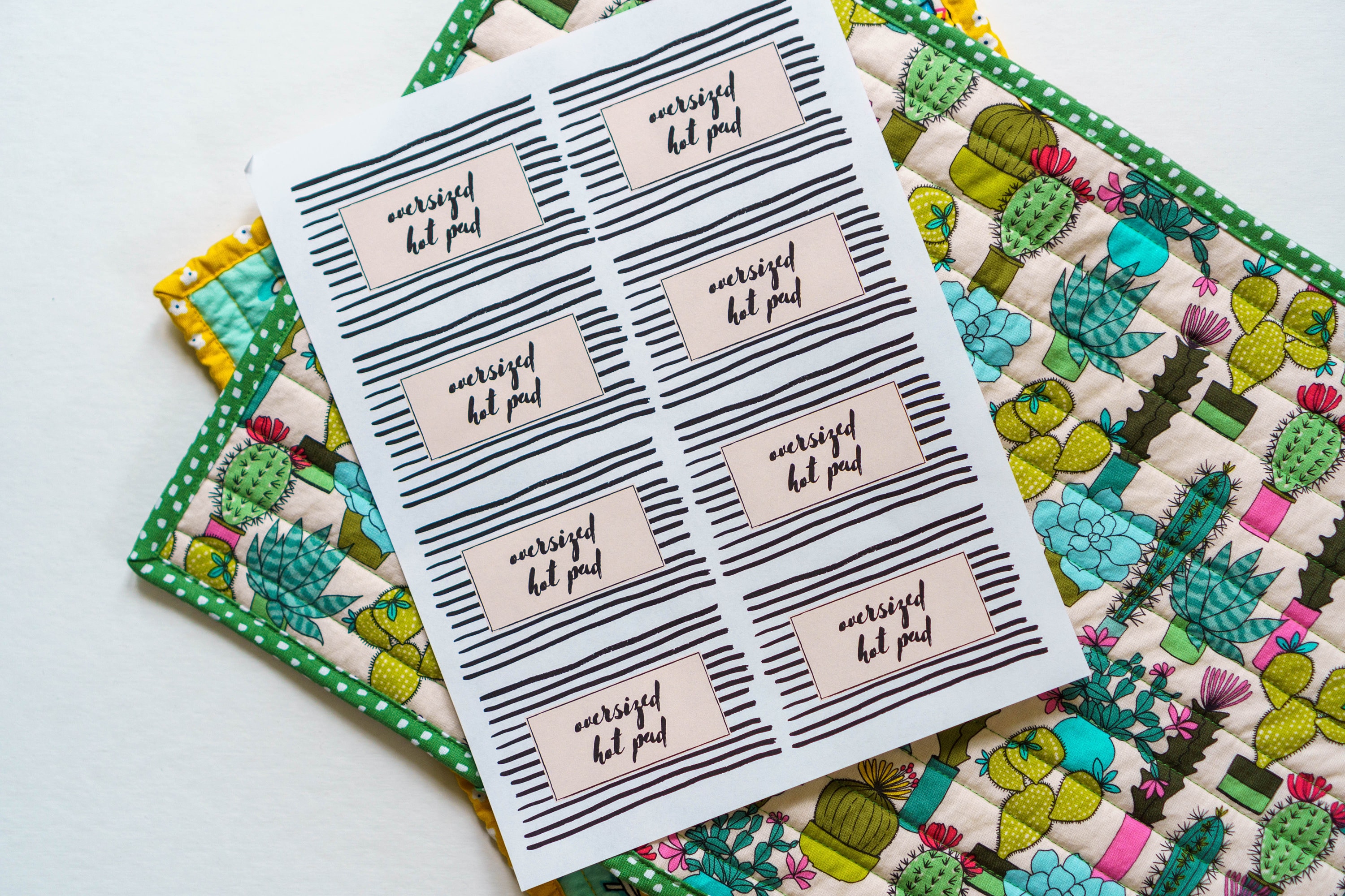 Oversized Hot Pads || PDF Sewing Tutorial — Pin Cut Sew Studio