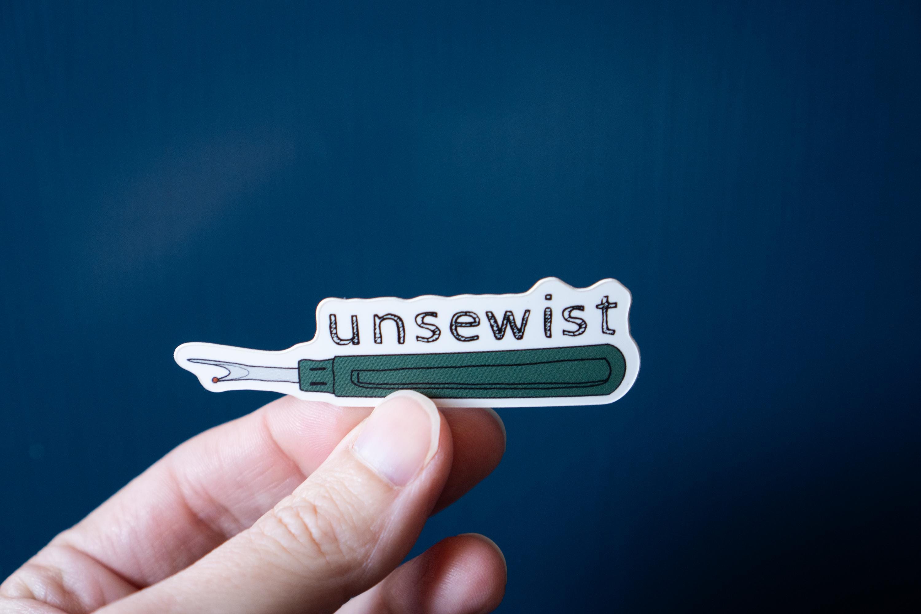 Unsewist Seam Ripper Sticker: Funny Sewing Art Decal - Etsy