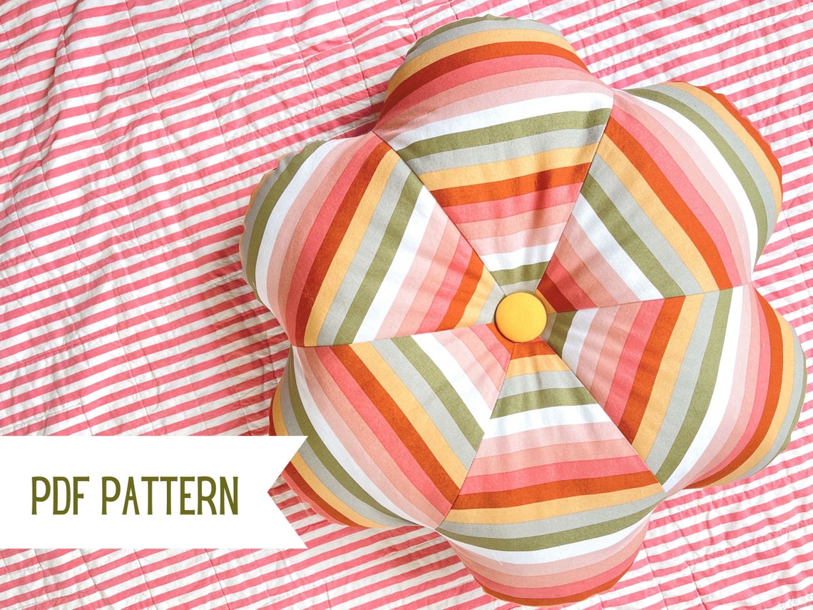 Flower Pillow PDF Sewing Pattern Instant Digital Download - Etsy