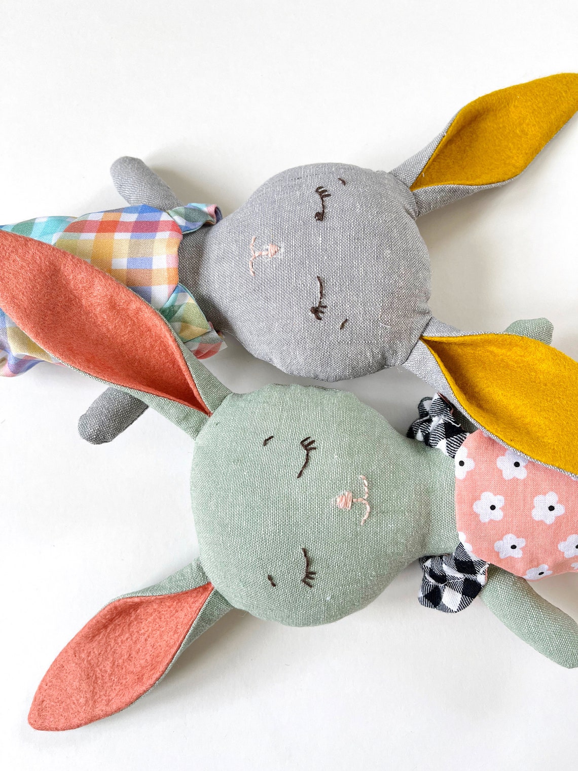Bunny Doll PDF Sewing Pattern Animal Rag Doll With Changeable - Etsy