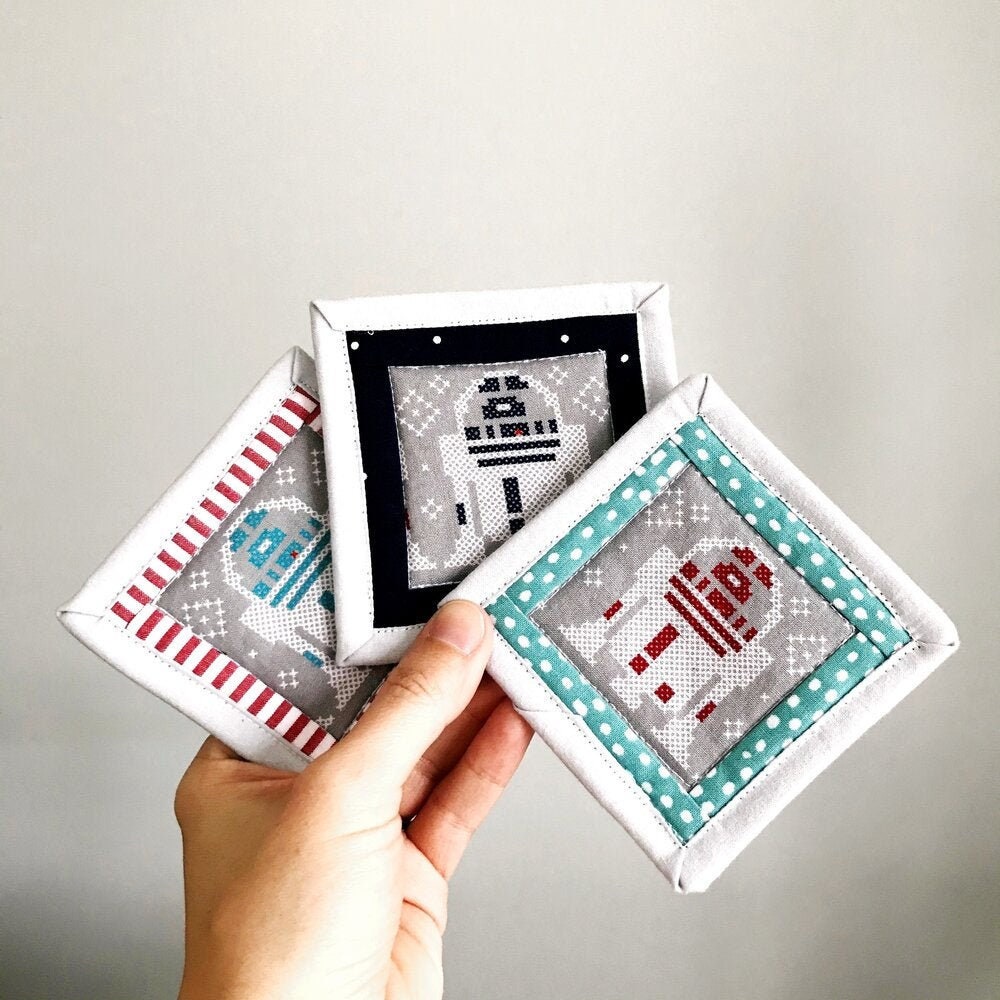 Quilted Fabric Coasters Sewing Pattern || PDF printable tutorial — Pin ...