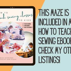 Sewing Maze Printable: Learn to Sew Straight Lines (PDF Download) - Etsy