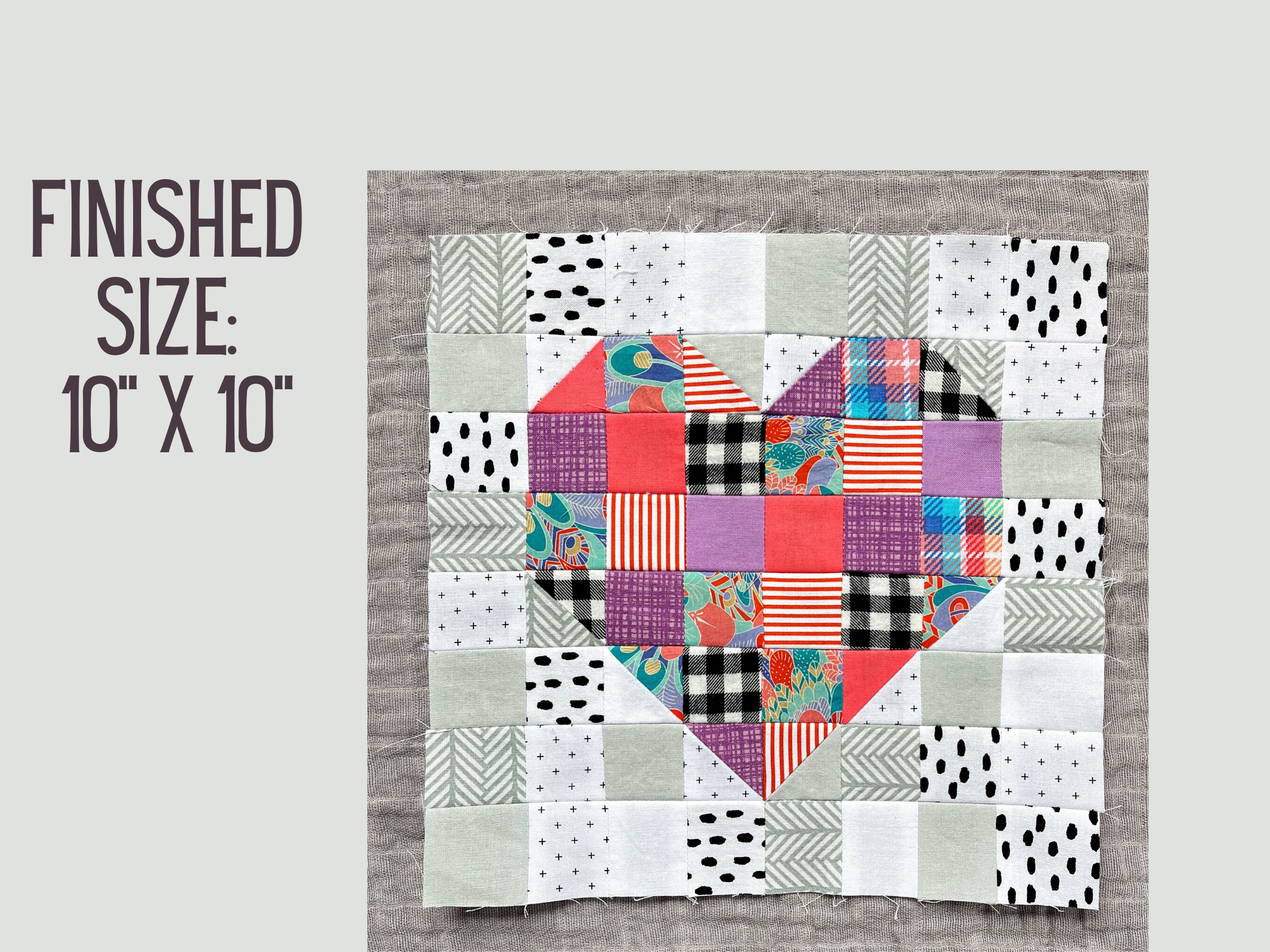 Heart Quilt Block Sewing Pattern 10 Block Tutorial - Etsy