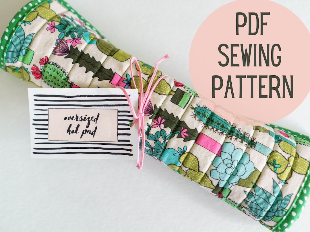 Large Casserole Hot Pad Sewing Tutorial: Oversized Pot Holders (PDF ...