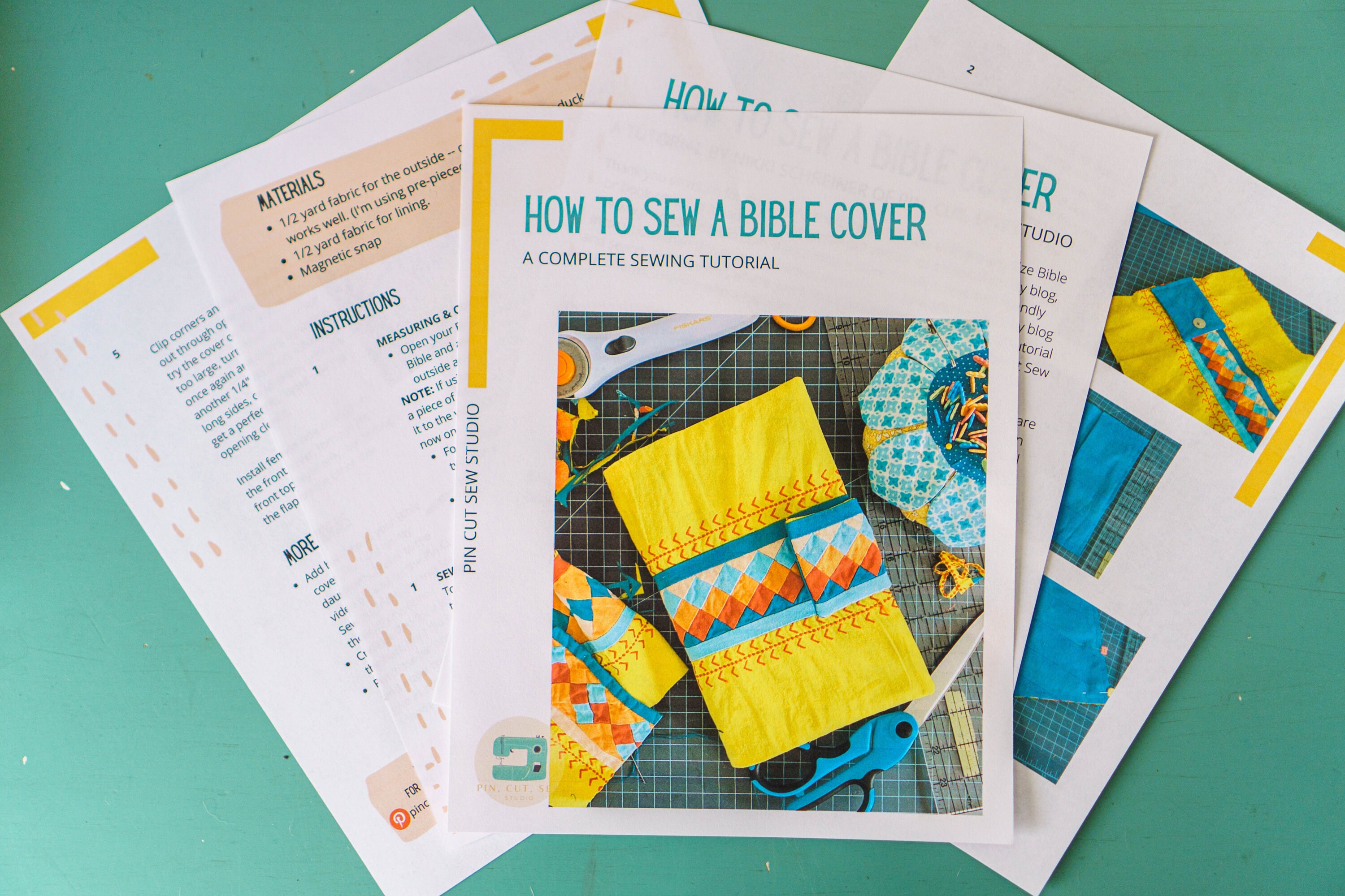 Bible or Book Cover || PDF Sewing Tutorial — Pin Cut Sew Studio