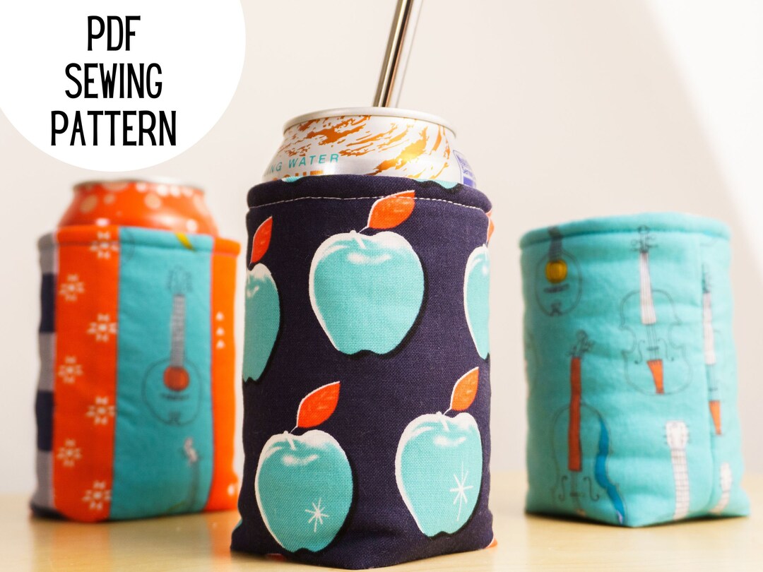 Canned Drink Insulated Cozy PDF Sewing Pattern, Holder for Canned ...