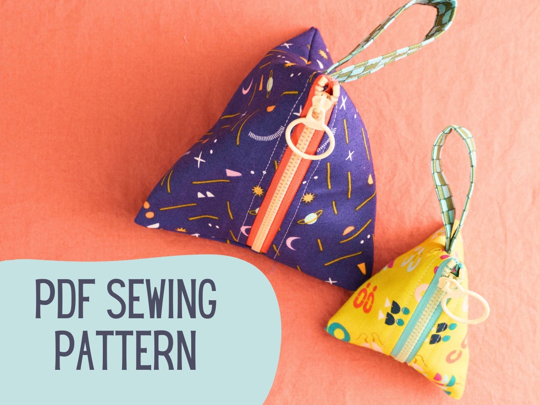 Triangle Zipper Pouch PDF Sewing Pattern in 2 Sizes (PDF Download) - Etsy