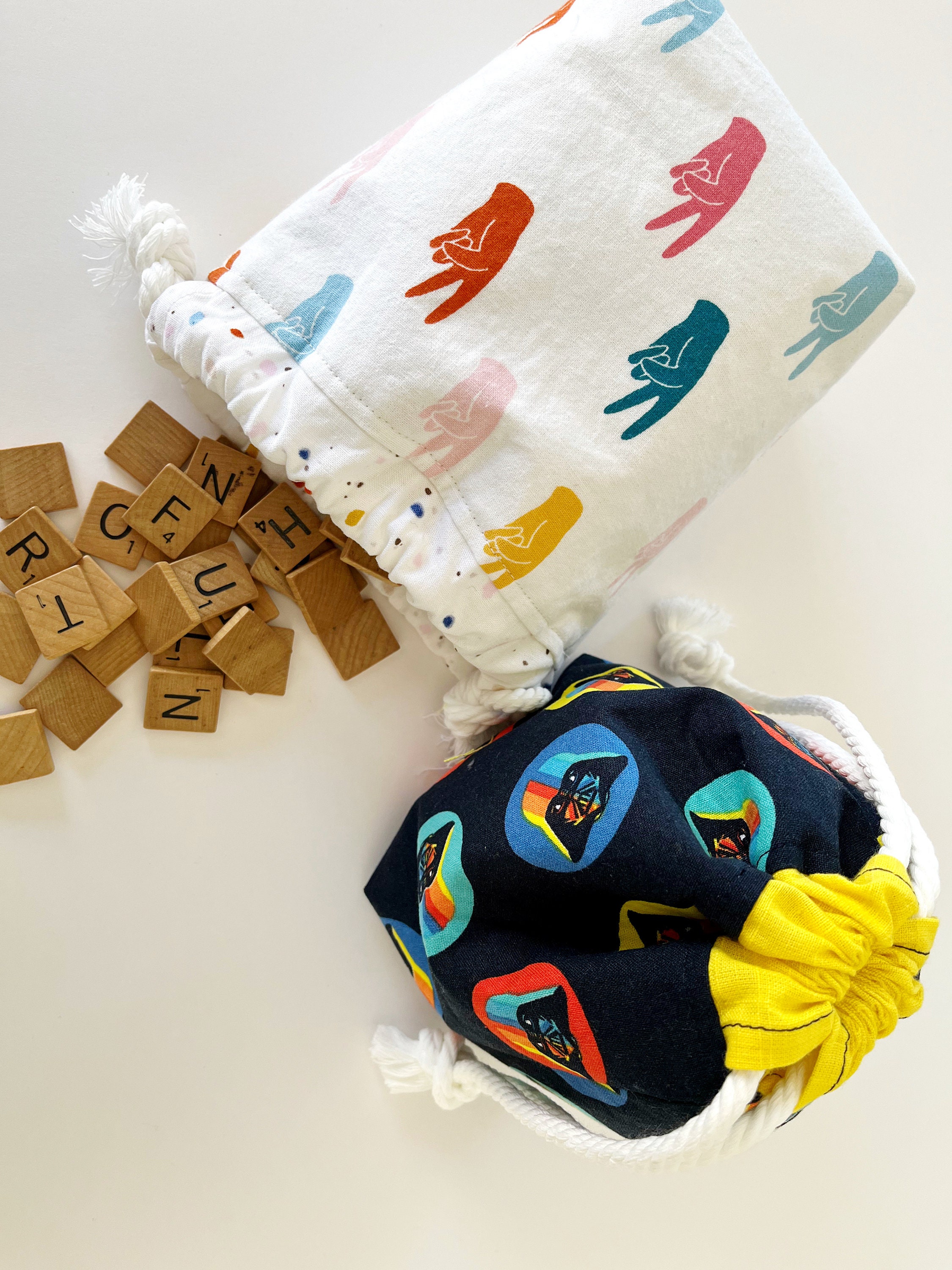 Drawstring Bag Sewing Pattern for Board Game Pieces Dice or - Etsy