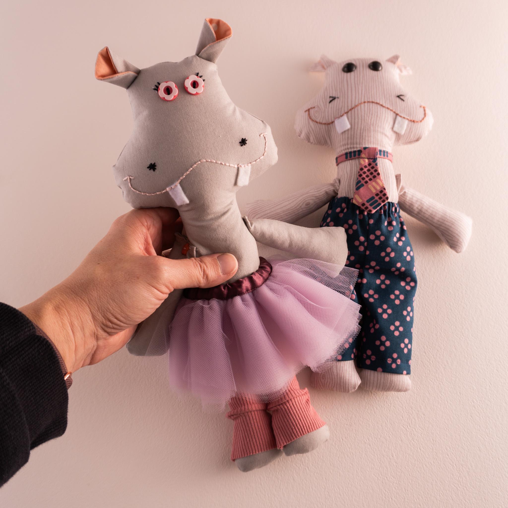 Hippo Rag Doll Sewing Pattern With Clothes (PDF Download) - Etsy