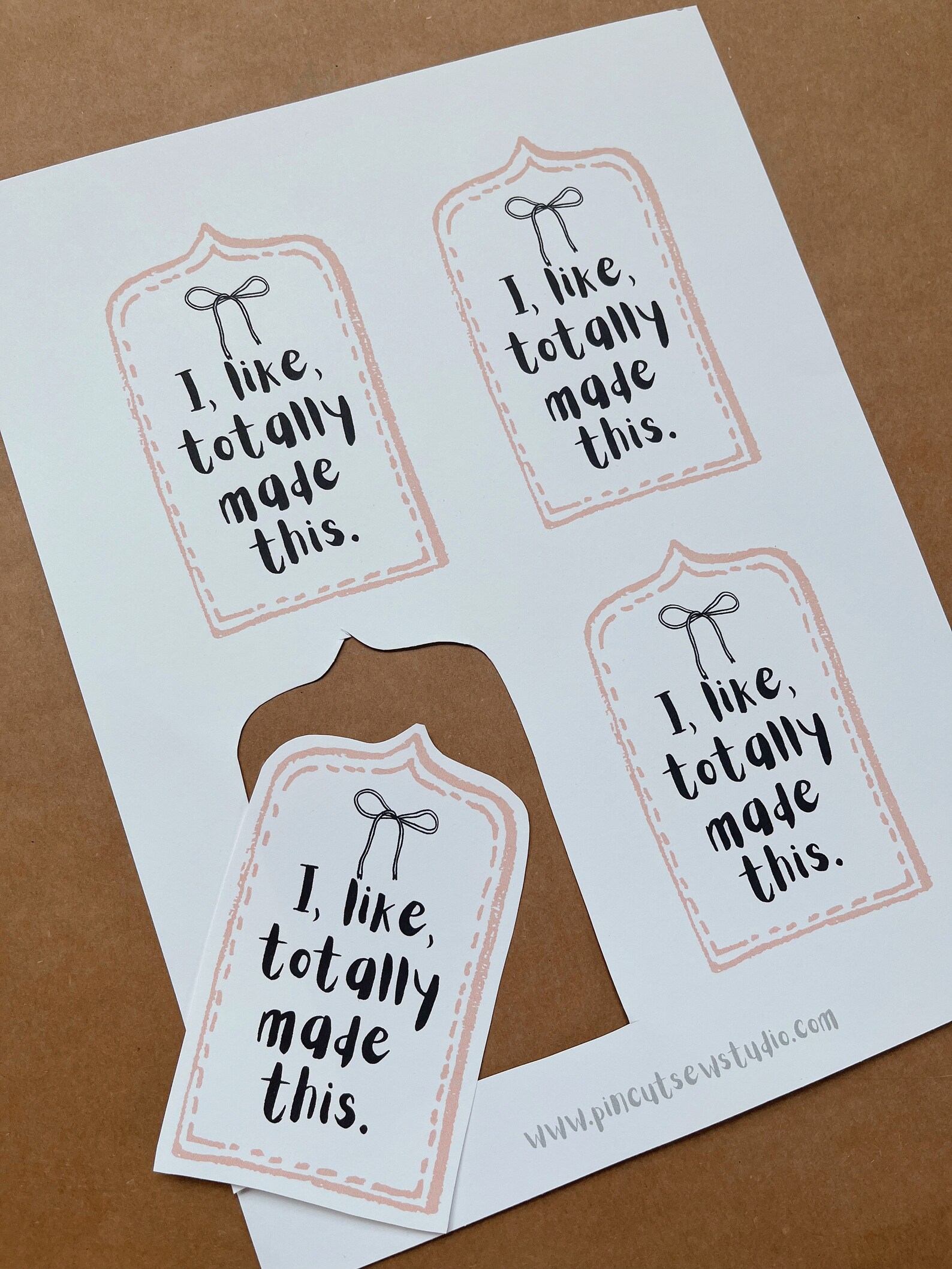 Printable "i Made This" Gift Tags, Instant PDF Download to Print and ...