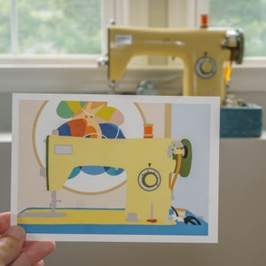 Vintage 70's Sewing Machine Wall Art, Printable Download in 6 Sizes ...